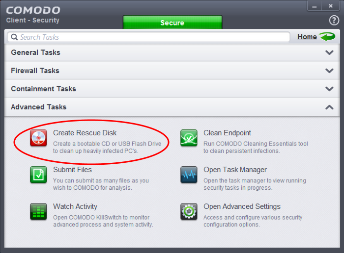 Downloading Comodo Rescue Disk, Virus Scan,Data Rescue,Bootable Antivirus,Comodo
